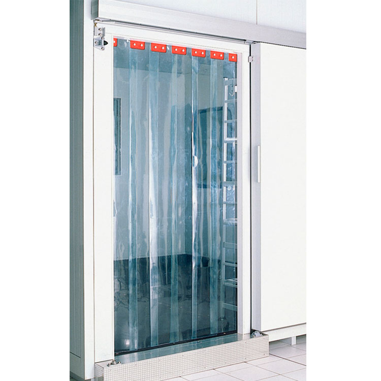 PVC gardin STRIPS för +/- temp, inkl beslag. 2200x1200 mm